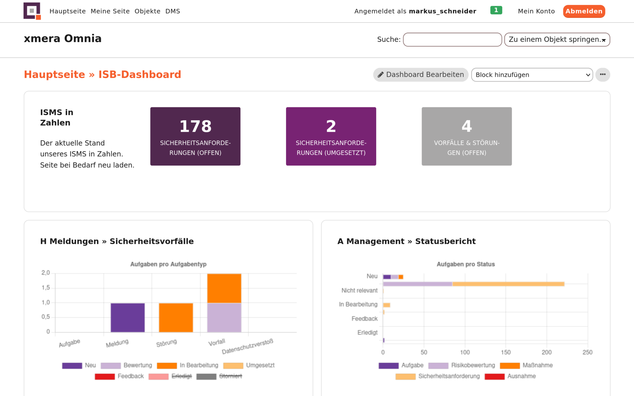 Funktionen ISMS & DSMS Software - xmera Solutions