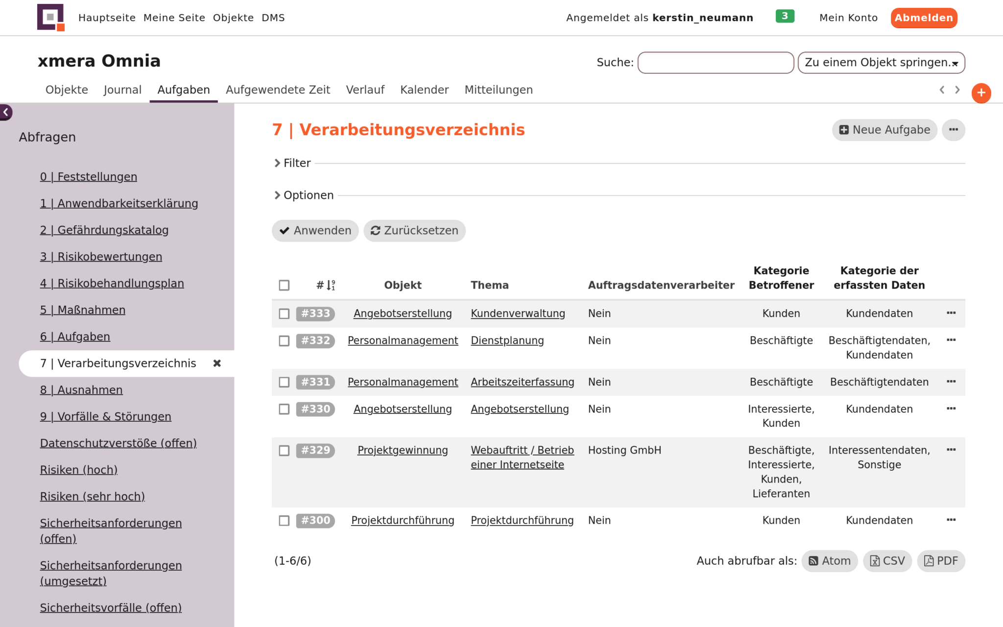 Funktionen ISMS & DSMS Software - xmera Solutions